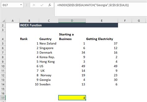 INDEX Function Formula Examples How To Use Index In Excel