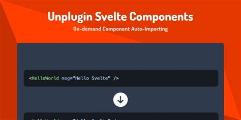 Unplugin Svelte Components On Demand Component Auto Importing Made