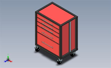 工具存放工具车 diy step 模型图纸下载 懒石网