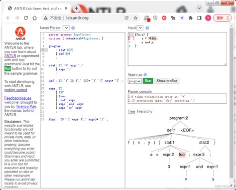 antlr4入门 四 在线语法调试塈maven项目中使用语法调试工具testrig antlr4 maven plugin csdn博客