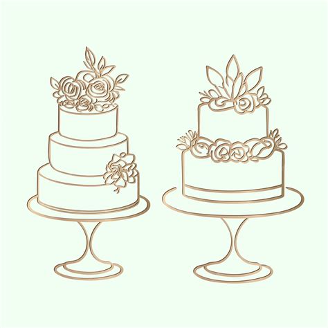 Premium Vector Cake In Lines Logo