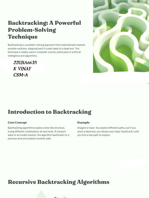Backtracking A Powerful Problem Solving Technique Pdf Computing