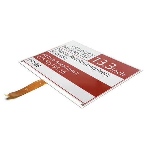 13 3 Inch E Paper EPD Monitor Display 960 680 For Red Black White Big E Ink Display