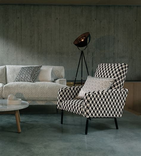 Dimension Monochrome Fabric Arco Geometrics Kirkby Design