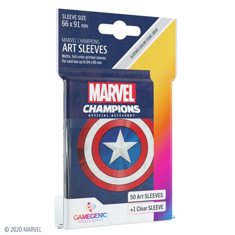 Gamegenic Marvel Champions Art Sleeves Captain America