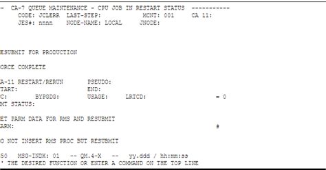 Restarting A Abended Job In Ca7