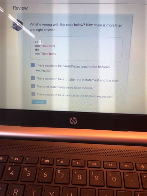 Solved Review What Is Wrong With The Code Below Hint There