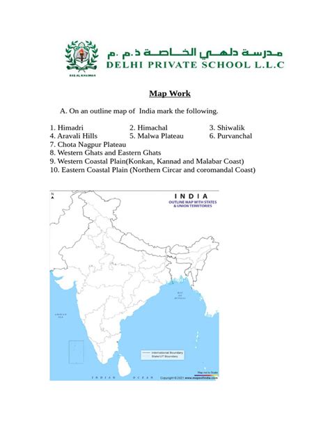 Class 6 Map Work Pa 2 Pdf