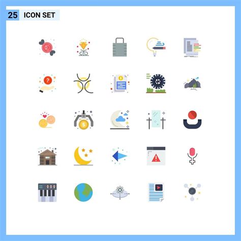 Set Of 25 Vector Flat Colors On Grid For Chart School Key Learning Education Editable Vector