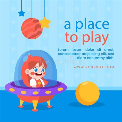 Flat Nursery School Posts Set Vector Illustration Stock Vector