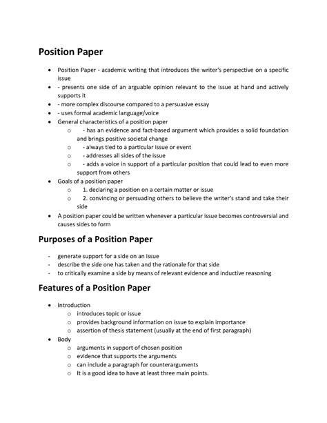 Reading And Writing Position Paper Module At David Killian Blog