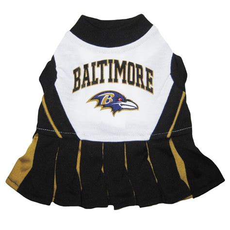 Pets First Baltimore Ravens Nfl Cheerleader Outfit Small Black