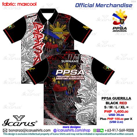 Ppsa Guerilla Black Red Icarus Shirts