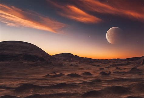 Premium Photo Twilight Embrace A Celestial Dance Between Sun And Moon