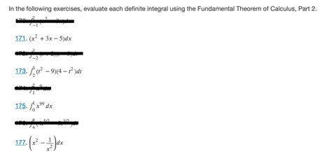 Solved In The Following Exercises Evaluate Each Definite Chegg