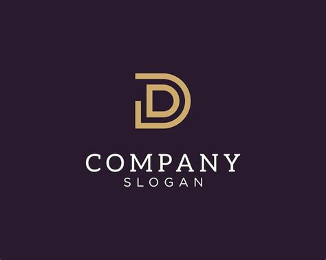 현대적이고 우아한 문자 Dg 또는 Gd 초기 로고 프리미엄 벡터
