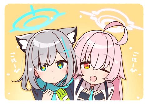Shiroko And Hoshino Blue Archive Drawn By Yoru Nai Danbooru