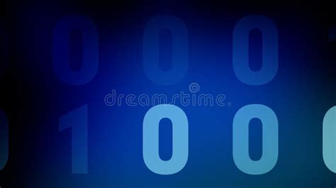 Binary Numbers On Blue Technology Background Digital Communication