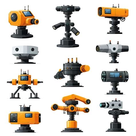 Premium Vector A Series Of Lego Robots With One Orange One That Says Robot