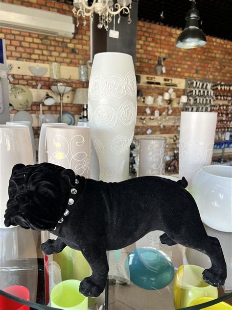 Статуетка собака індонезія кераміка оксамит та стрази — ціна 2500 грн у каталозі Статуетки