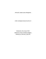 Sunny Riya Info Lab Docx INFO Health Systems Management LAB Revisiting The