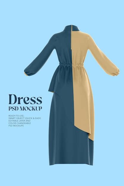 Mockup Psd De Vestido Longo Feminino Psd Premium