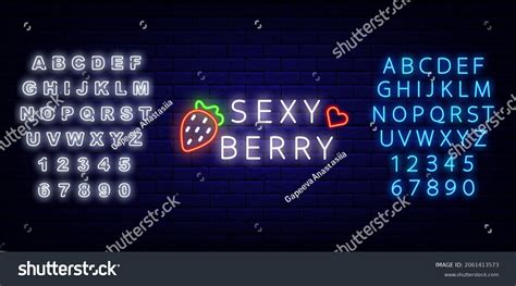 Sex Shop Flyer Neon Sexy Berry Stock Vector Royalty Free Shutterstock