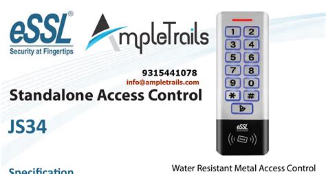 essl js34 standalone access control system biometric attendance