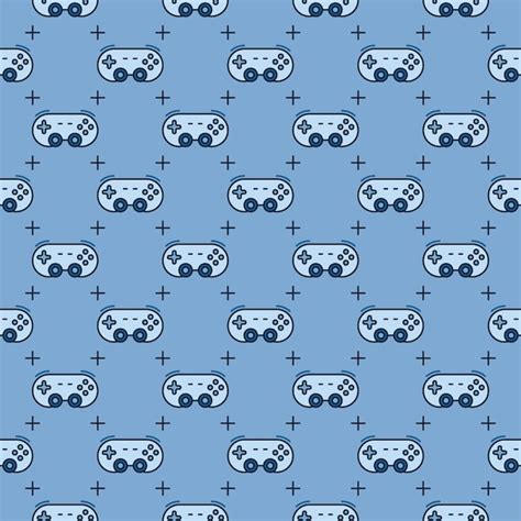 Premium Vector Gamepad Or Game Controller Vector Colored Seamless Pattern