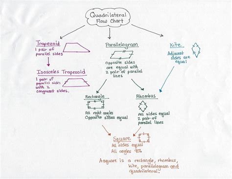 Quadrilateral Flow Chart Geometry
