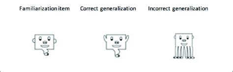 Example Of Generalization And Identification Test Trials For The Download Scientific Diagram