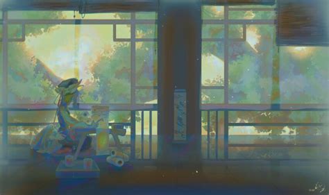 Guruzong Shiki Eiki Touhou Chinese Commentary Highres 1girl Alternate Hair Color Artist