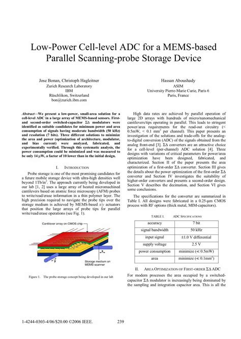 Pdf Low Power Cell Level Adc For A Mems Based Parallel Scanning Probe Dokumentips
