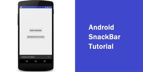 Create Android Snackbar Using New Android Design Support Library Android Tutorials Android