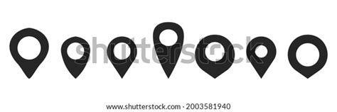 Set Map Pointer Icon Vector Illustration Stock Vector Royalty Free Shutterstock