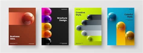 Premium Vector Isolated Leaflet Vector Design Template Set