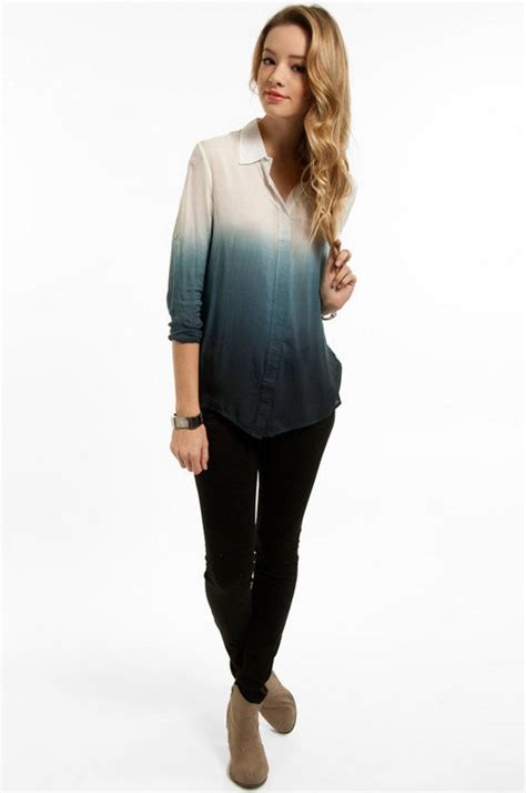 Color Fade Button Up 43