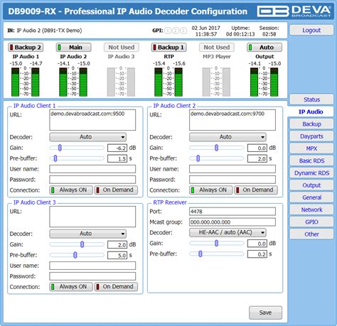 DEVA DB IP Audio Decoder And Encoder With Stereo RDS