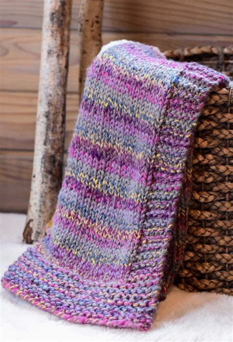 Timberland Tweed Quick Throw Blanket Knitting Pattern Mama In A