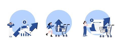 쇼핑 개념 일러스트레이션 프리미엄 벡터