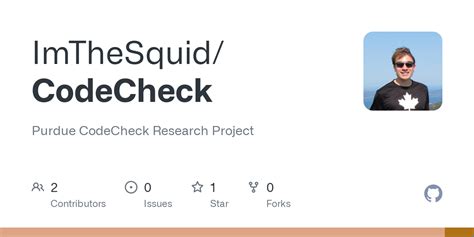 Github Imthesquidcodecheck Purdue Codecheck Research Project