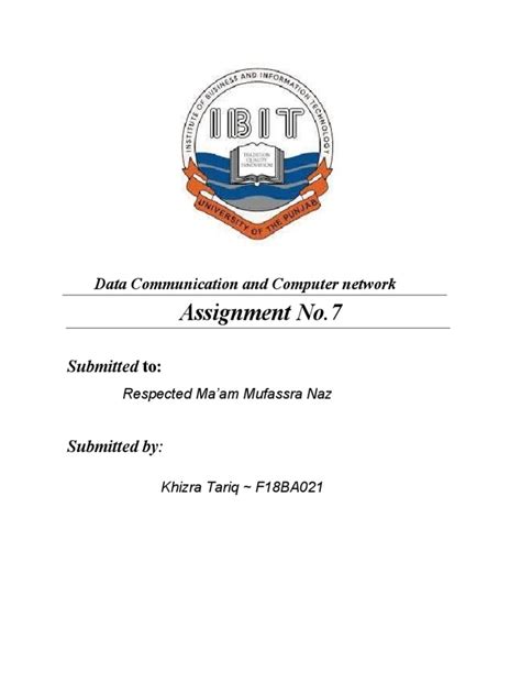 assignment no 7 submitted to pdf ip address communications protocols