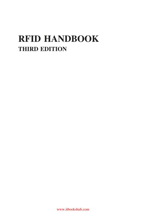 SOLUTION Rfid Handbook Rd Edition Studypool