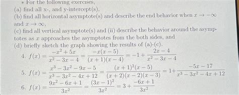 solved for the following exercises a ﻿find all x ﻿and