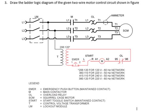 3 wire control circuit ladder diagram