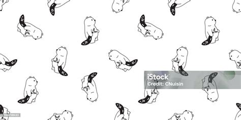 곰 완벽 한 패턴 북극곰 벡터 물고기 연어 만화 스카프 고립 된 타일 벽지 반복 배경 그림 낙서 0명에 대한 스톡 벡터 아트 및 기타 이미지 Istock