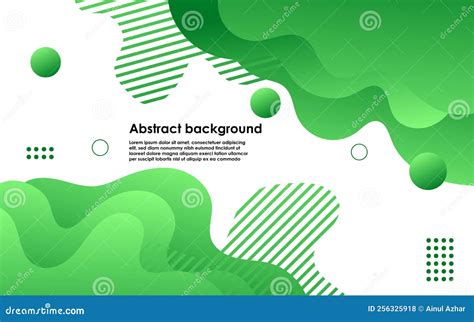 Modern Green Gradient Color Liquid Abstract Background And Fluid Shape Composition Stock Vector