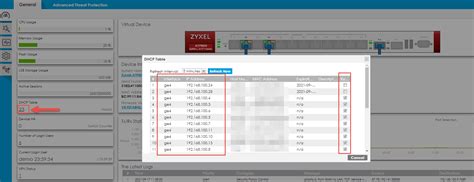 new usage of dhcp table in usg flex atp vpn series zyxel support