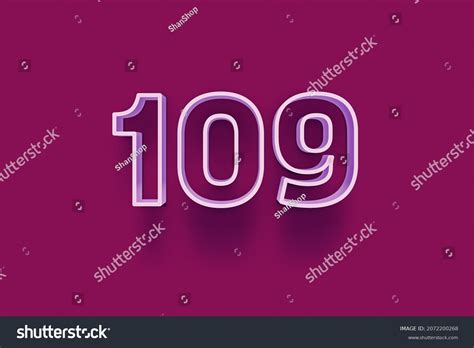 109 3d Number 109 Isolated On Stock Illustration 2072200268 Shutterstock