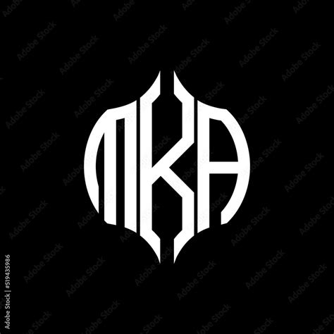 Mka Letter Logo Mka Best Black Background Vector Image Mka Monogram
